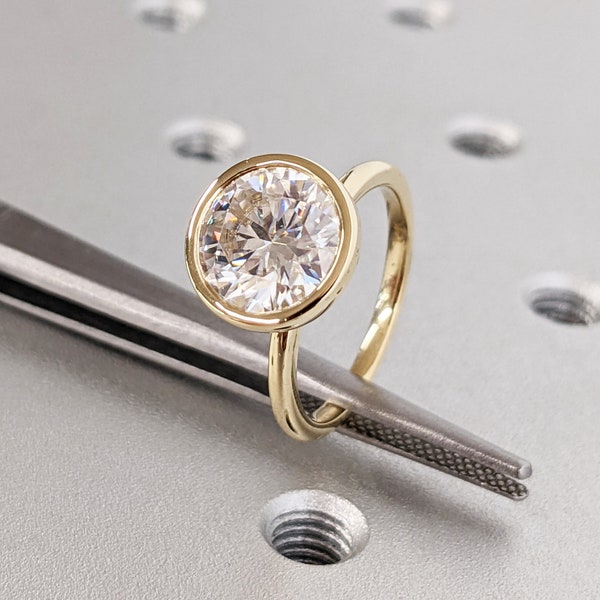 Bezel Solitaire - Etsy