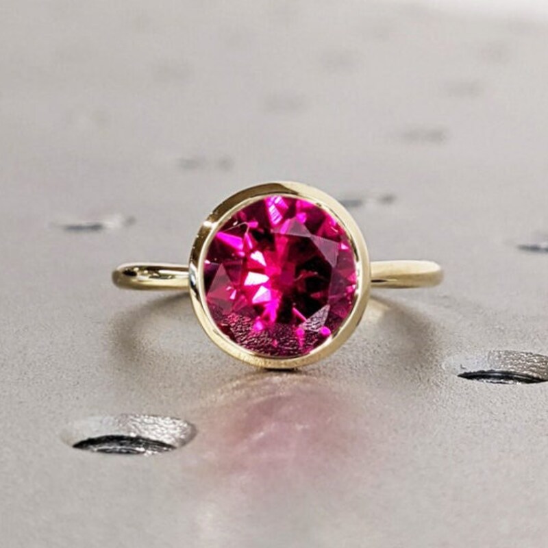 Bezel Set Ruby - Etsy