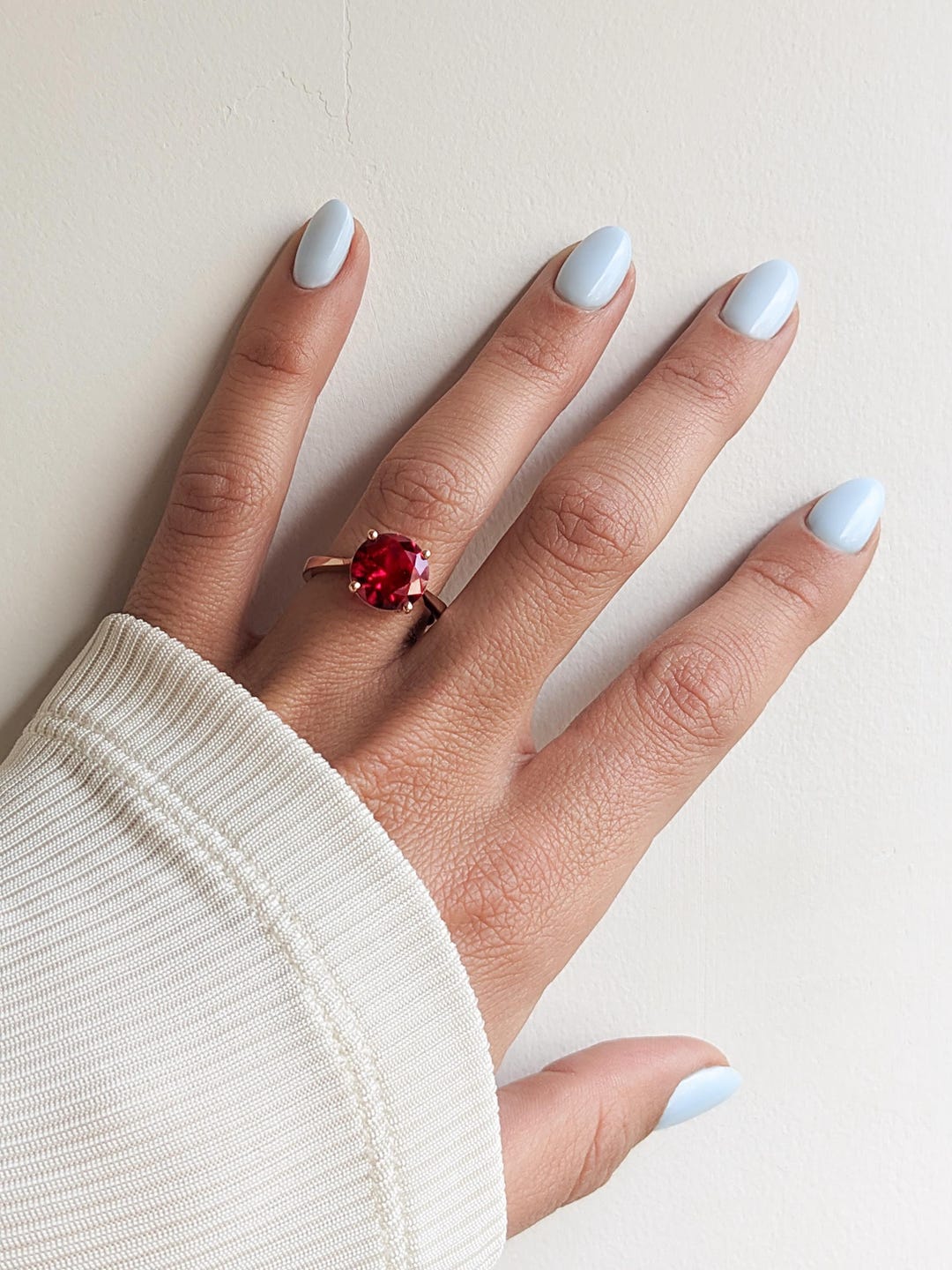 Unique Engagement Ring, Ruby Ring, Solitaire Ring, Round Ruby Ring ...