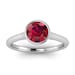14k Rose Gold Floating Bezel Ruby Ring, Ruby Engagement Ring, Ruby ...