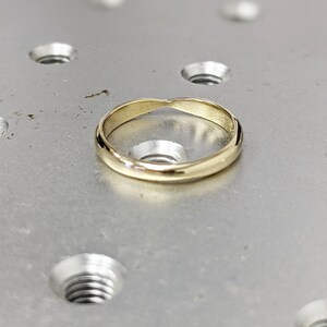 Bow Tie Shaped Gold Wedding Band, 14k White/yellow/rose Gold, Pinched ...