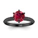 Ruby Ring, Unique Engagement Ring, Solitaire Ring, Round Ruby Ring ...