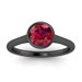 14k Rose Gold Floating Bezel Ruby Ring, Ruby Engagement Ring, Ruby Solitaire Ring, Unique Ruby ...