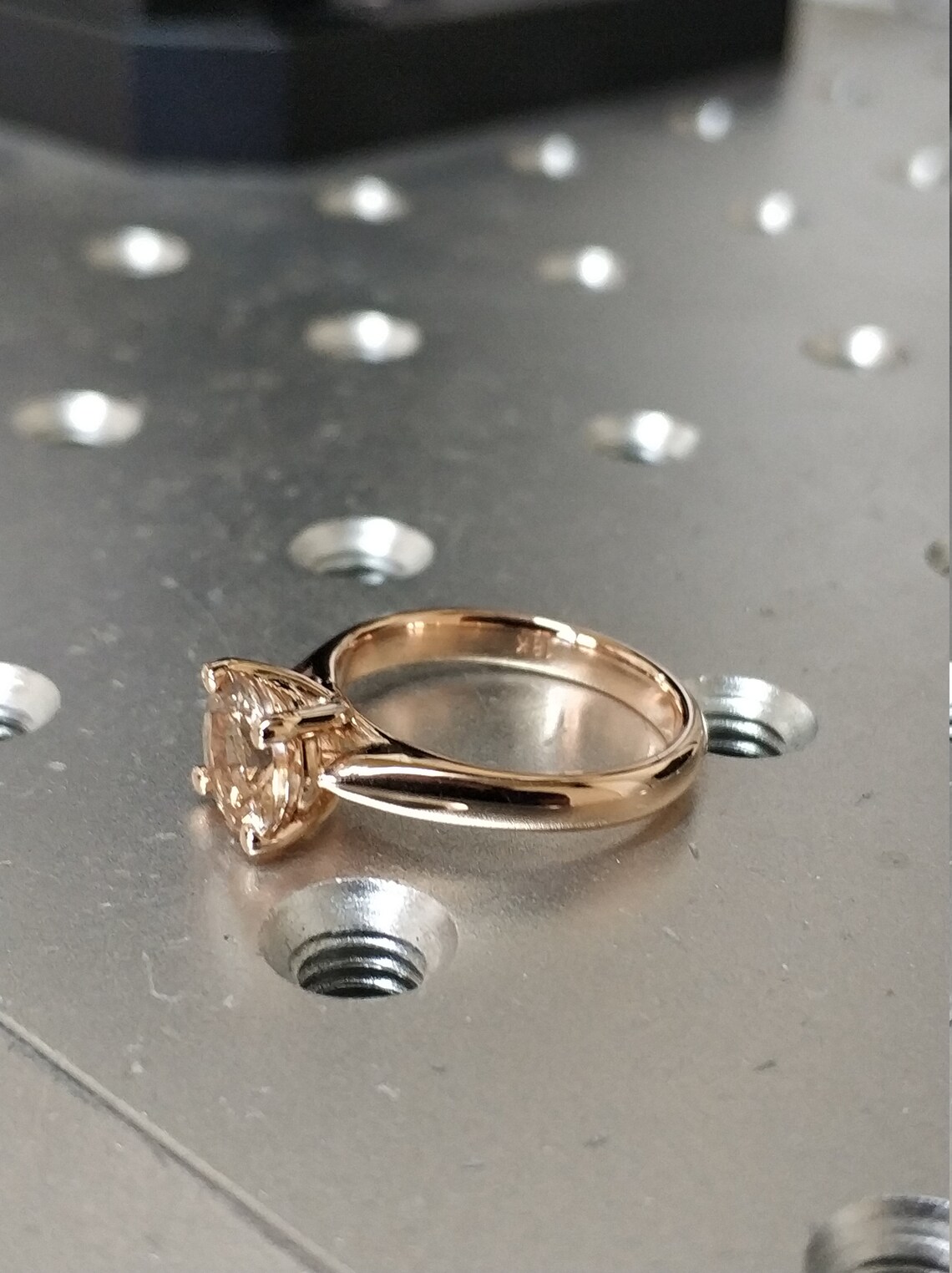 Unique Morganite Engagement Ring Rose Gold Solitaire Ring - Etsy