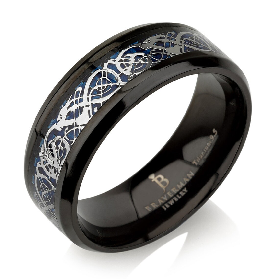 High Polished Titanium Ring,black Titanium Ring,beveled Edges,comfort ...