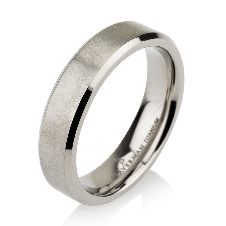 5mm Titanium Wedding Band, Womens Titanium Rings, Mens Wedding Band ...