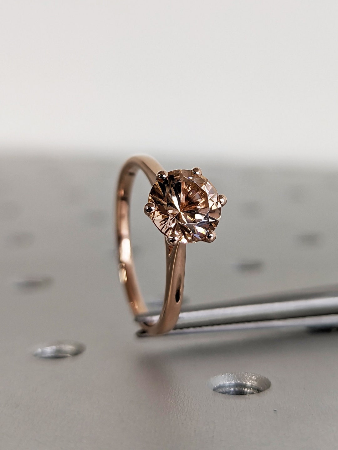 Antique Round Morganite Ring, Morganite Engagement Ring, Gold Morganite ...