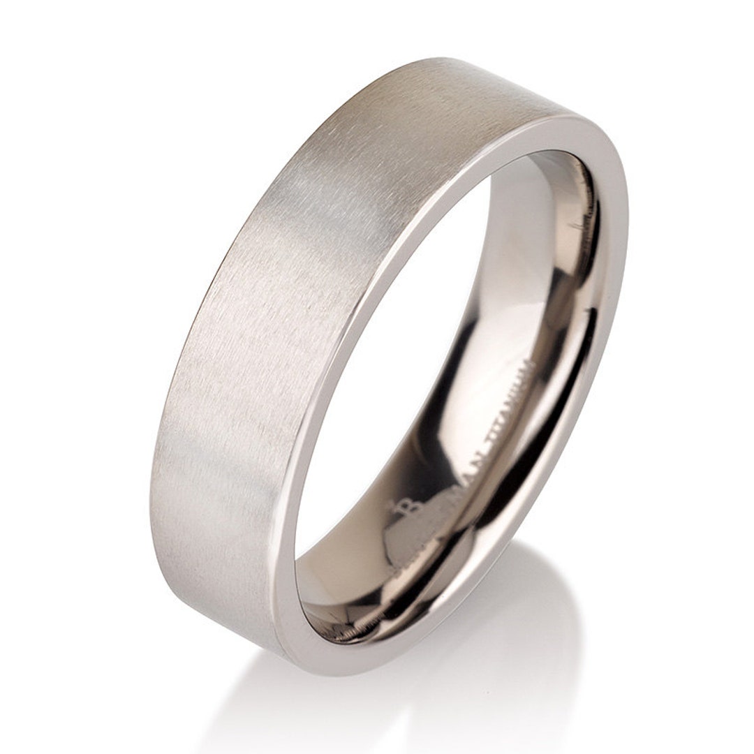 Titanium Wedding Band, Men Titanium Rings, Mens Wedding Band, Titanium ...