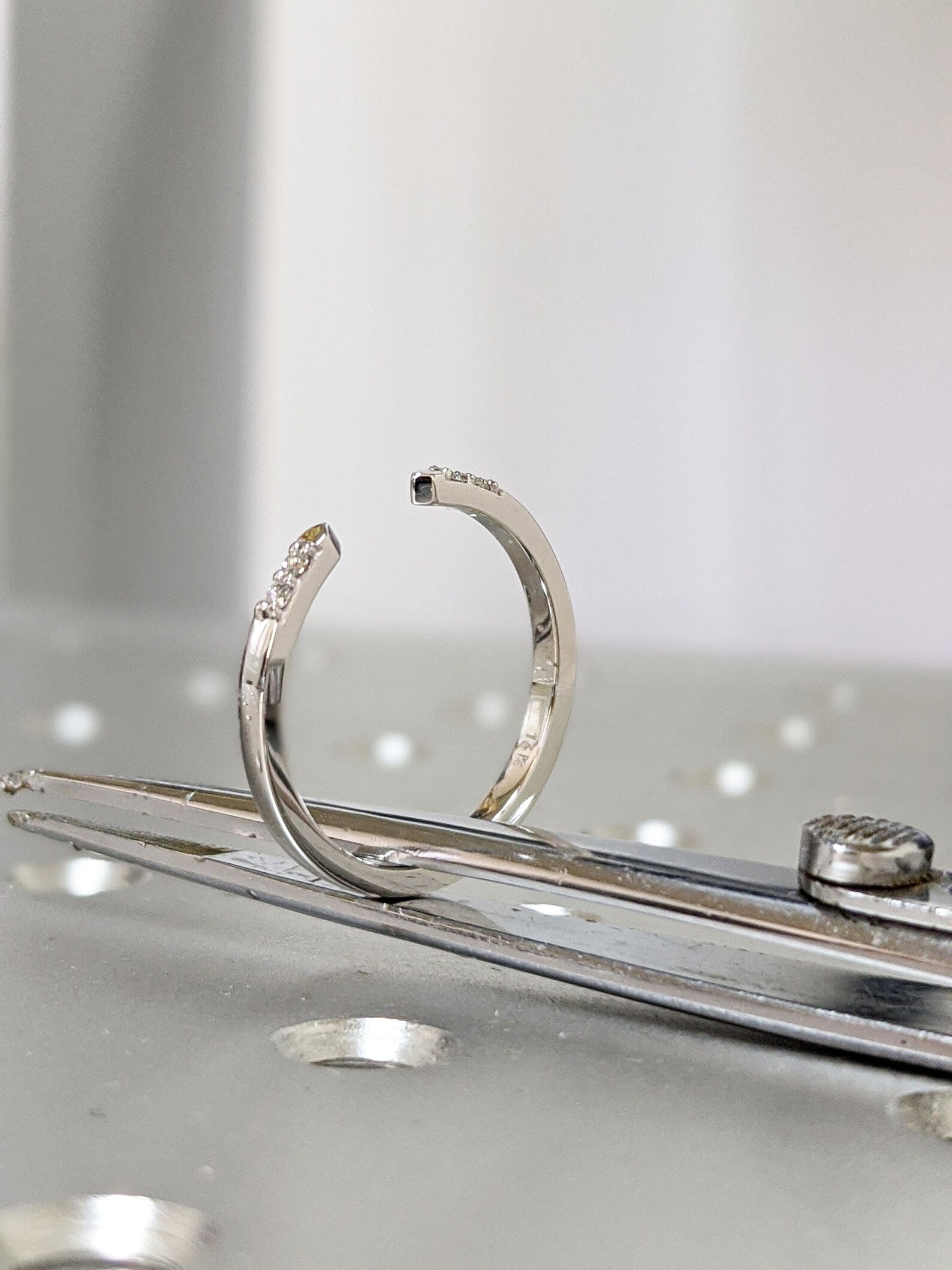 Diamond Wedding Band Simple Diamond Wedding Ring14k Solid - Etsy