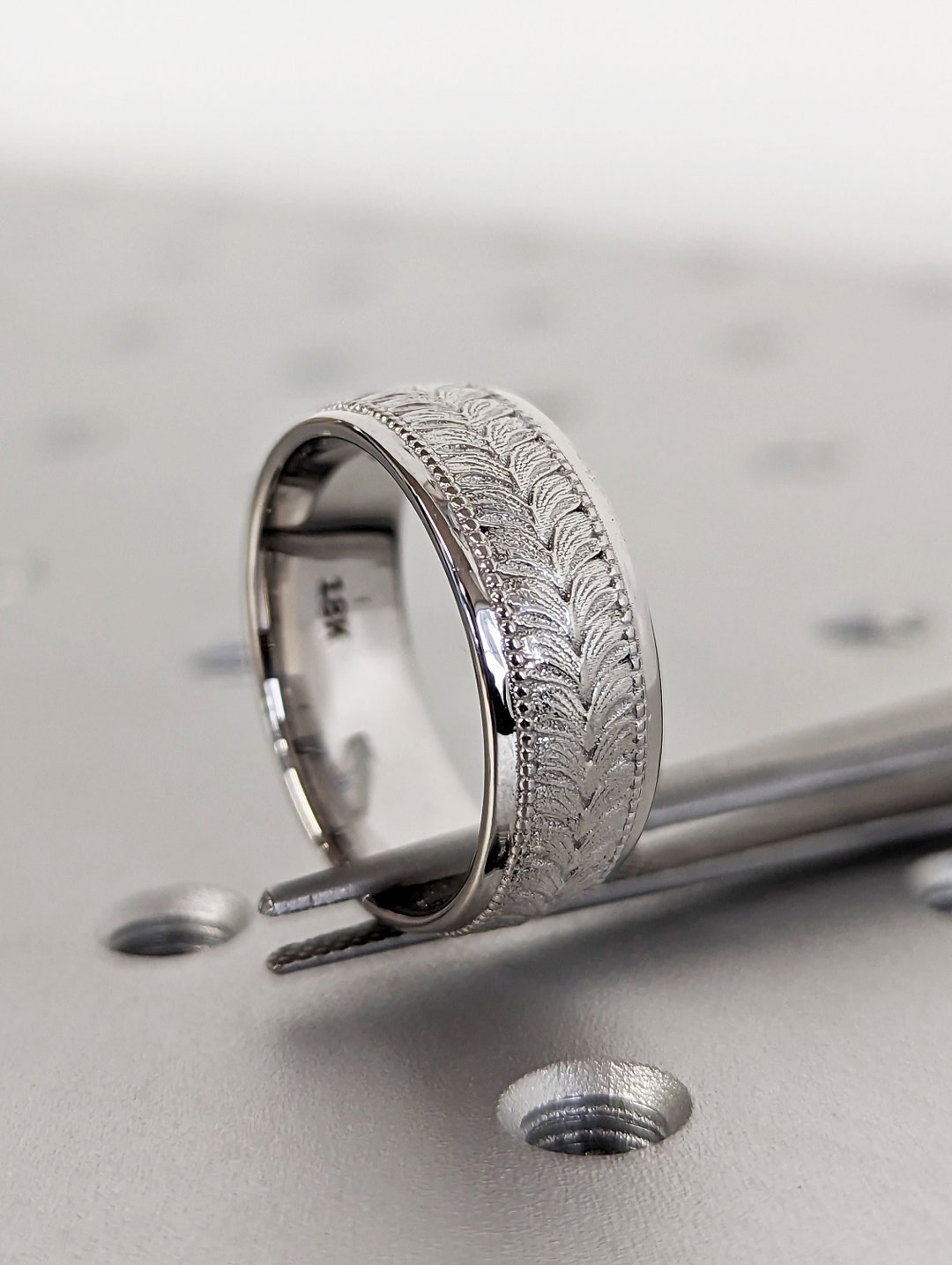 14K 18K Solid Rose Gold Wedding Ring for Men & Women, Rose Gold Men's ...