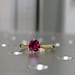 Ruby Ring, Unique Engagement Ring, Solitaire Ring, Round Ruby Ring ...