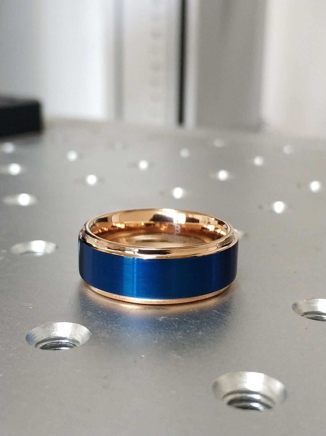 Blue Tungsten Ring for Men Blue Tungsten Wedding Ring Blue - Etsy