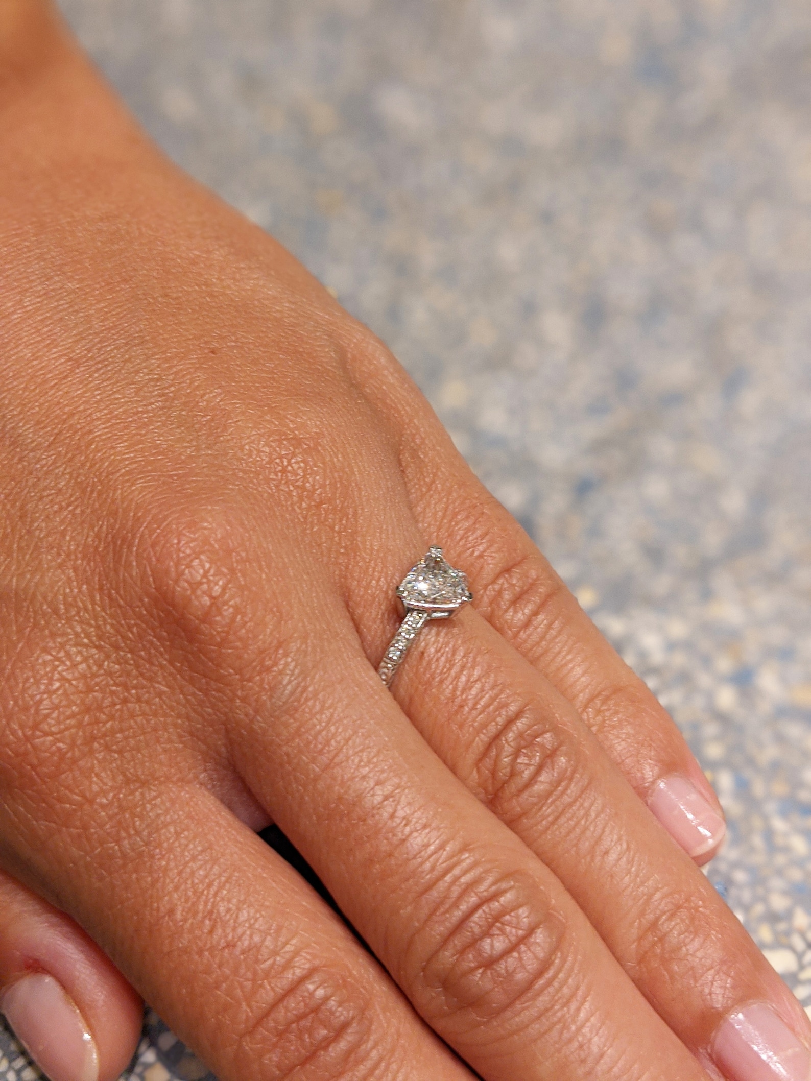 Solitaire Ring - Trillion Ring - Triangle Ring - Diamond Ring - Gold ...