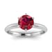 Ruby Ring, Unique Engagement Ring, Solitaire Ring, Round Ruby Ring ...