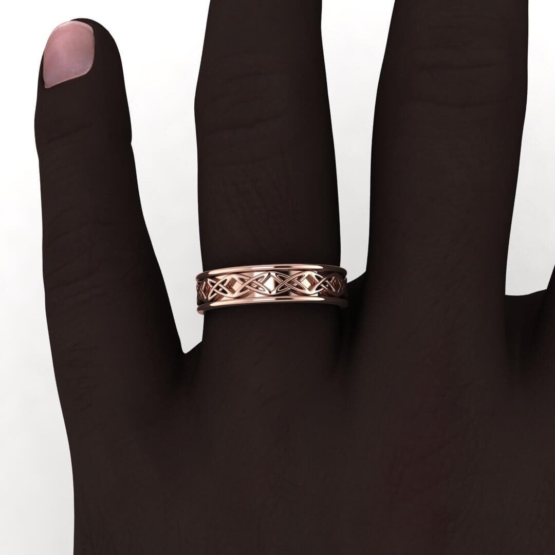 14k gold eternity knot celtic wedding ring 5mm Celtic knot | Etsy