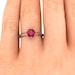 Ruby Ring, Unique Engagement Ring, Solitaire Ring, Round Ruby Ring ...