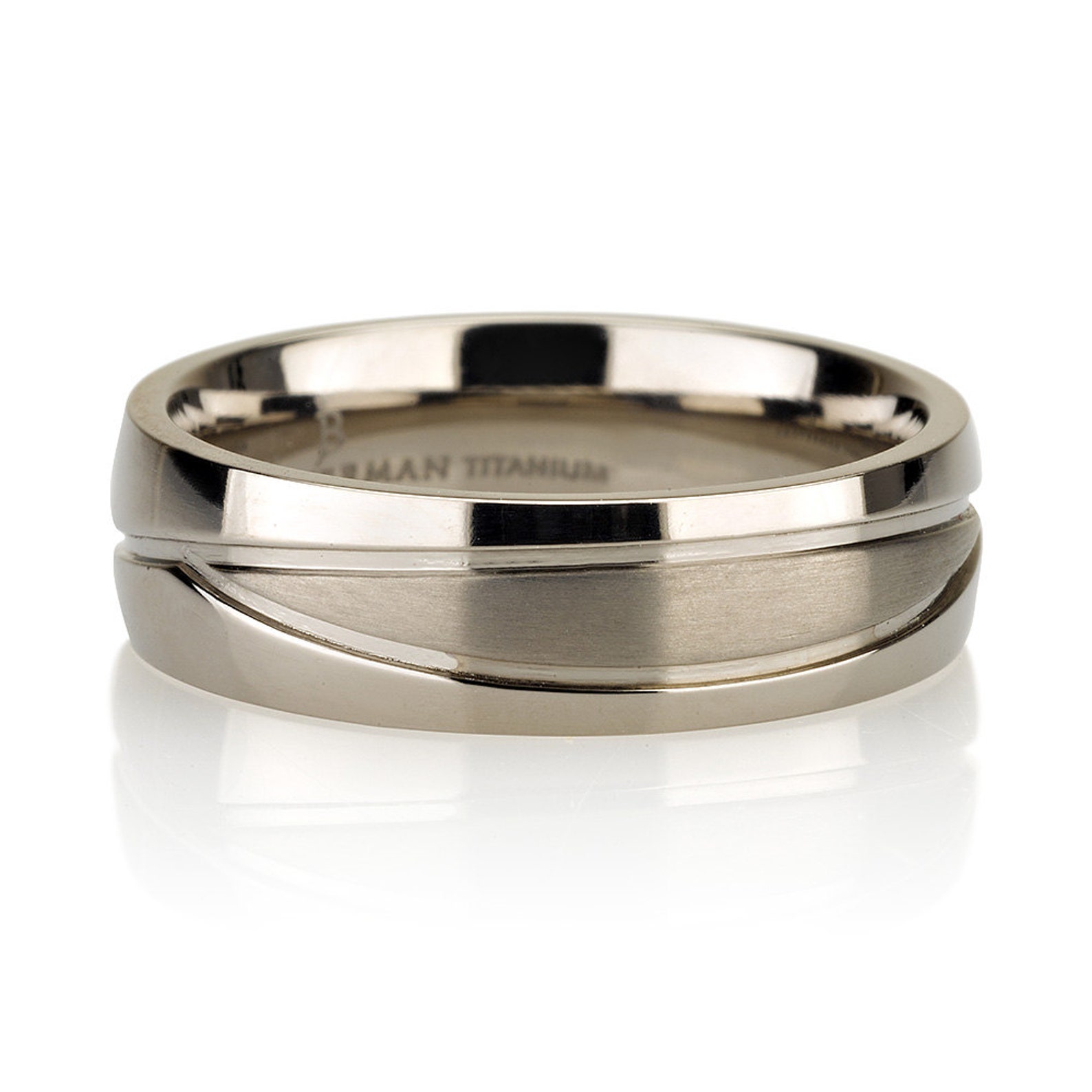 Titanium Wedding Band Men Titanium Rings Mens Wedding Band - Etsy