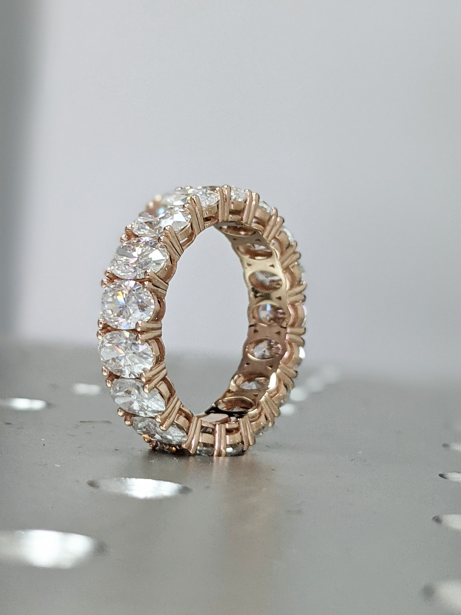 7 ctw Oval Cut Full Eternity Ring Wedding Band Engagement | Etsy