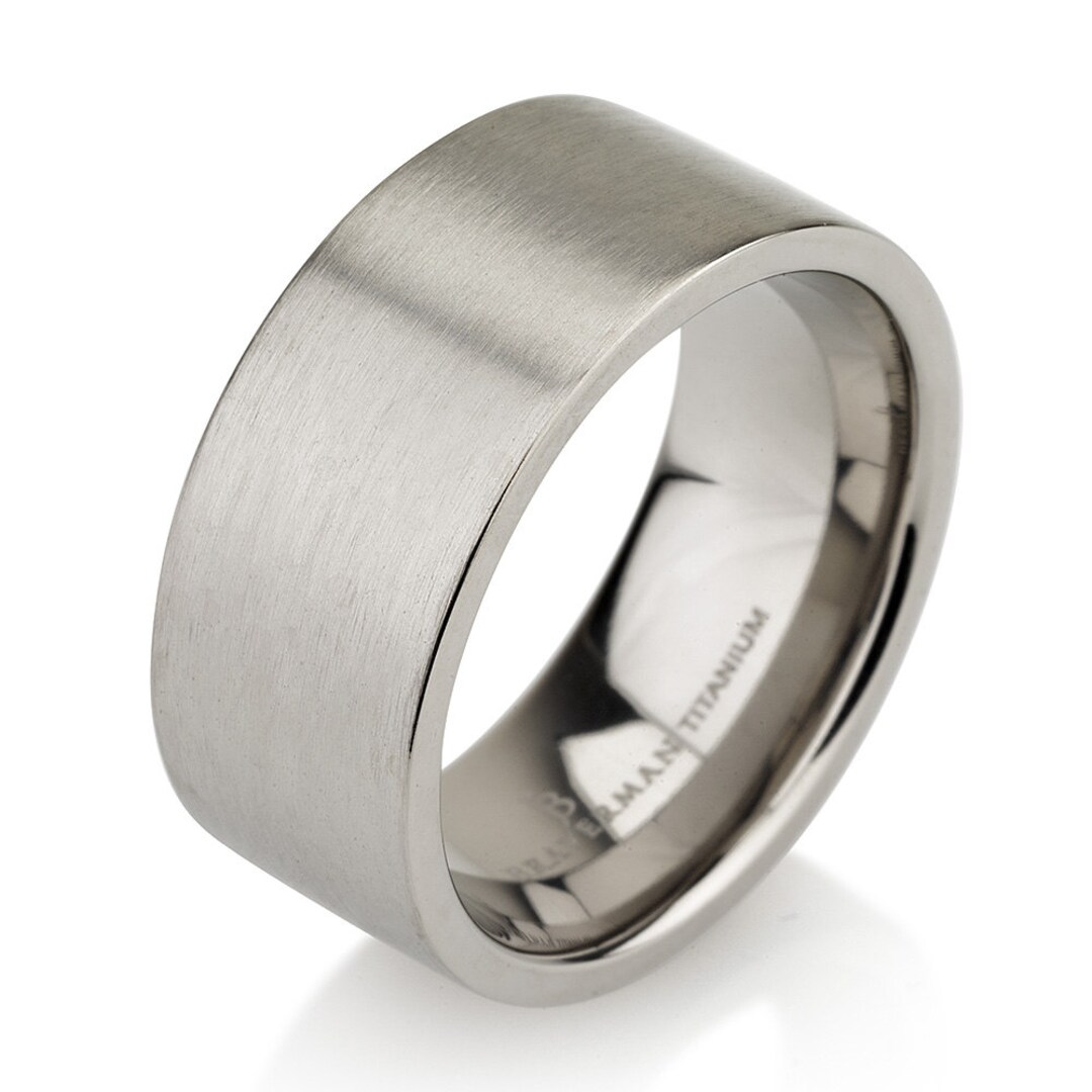 Satin Titanium Band, Titanium Wedding Ring, Titanium Wedding Band, Mens ...
