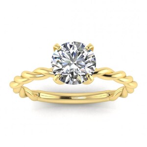 White Gold Braided Band Engagement Ring Braided Band Squared - Etsy