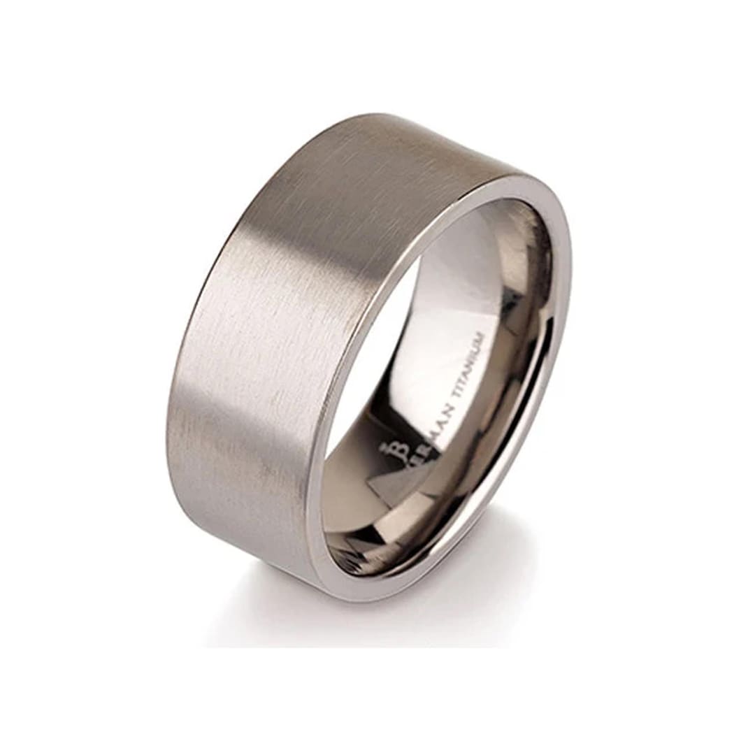Brushed Titanium Band, Titanium Wedding Ring, Titanium Wedding Band ...