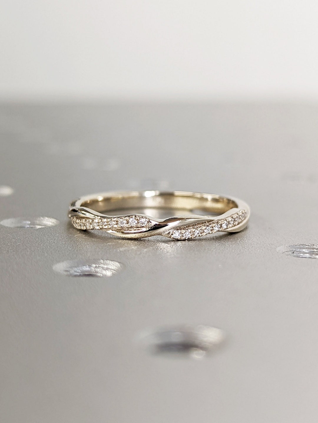 Petite Twist Half Eternity Ring Infinity Wedding Band Twist Vine ...