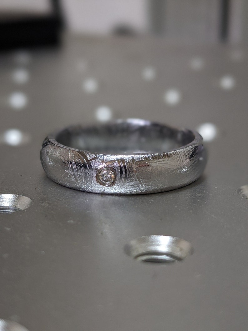 Diamond Meteor Ring 'root of Happiness' - Meteorite Ring - Natural ...