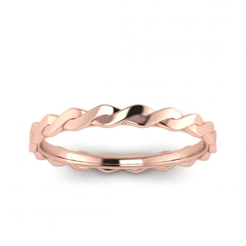 14k Rose Gold Deja Infinite Loop Ring Infinity Loop Promise - Etsy