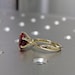 Ruby Ring Unique Engagement Ring Solitaire Ring Round Ruby - Etsy
