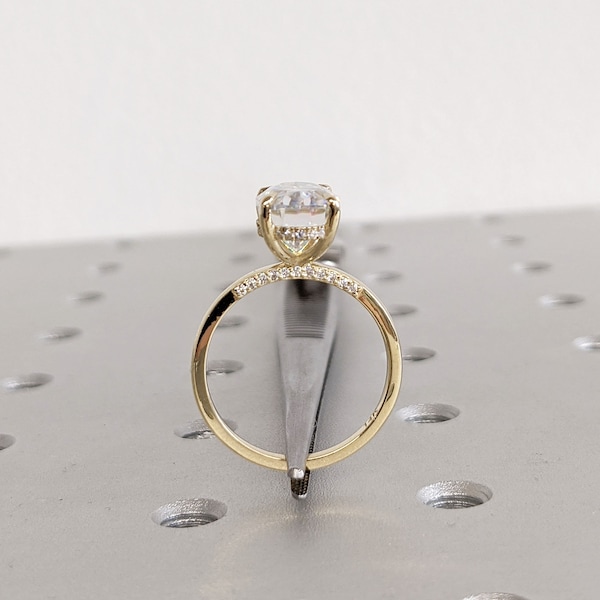 Hidden Bridge Engagement Ring - Etsy