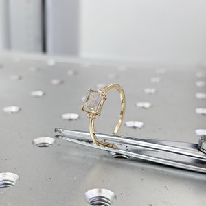 LIMITED Icy Salt and Pepper Diamond Ring, Alternative Promise Ring ...