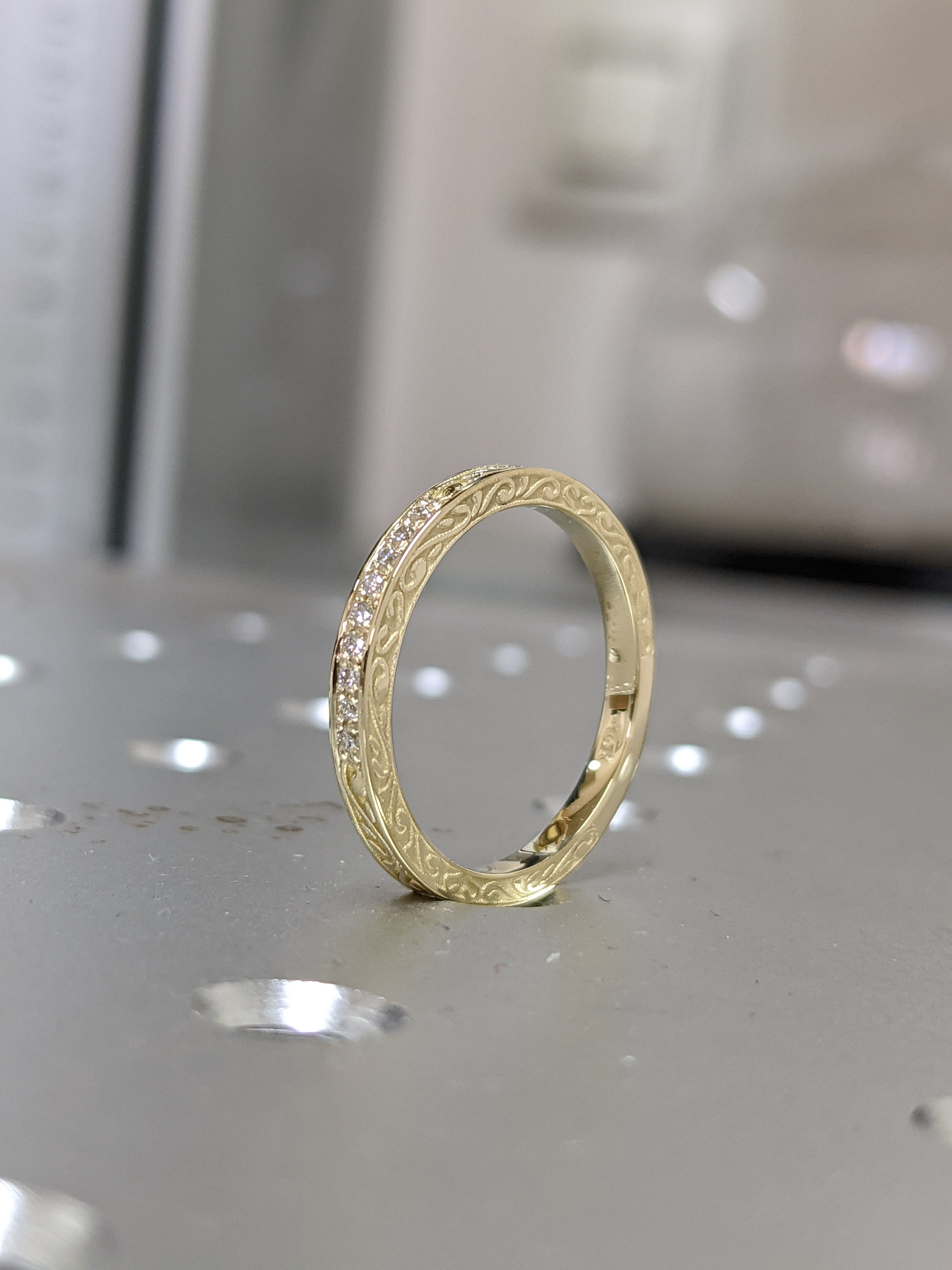 Vintage Filigree Wedding Band Stacking Ring Antique Floral | Etsy