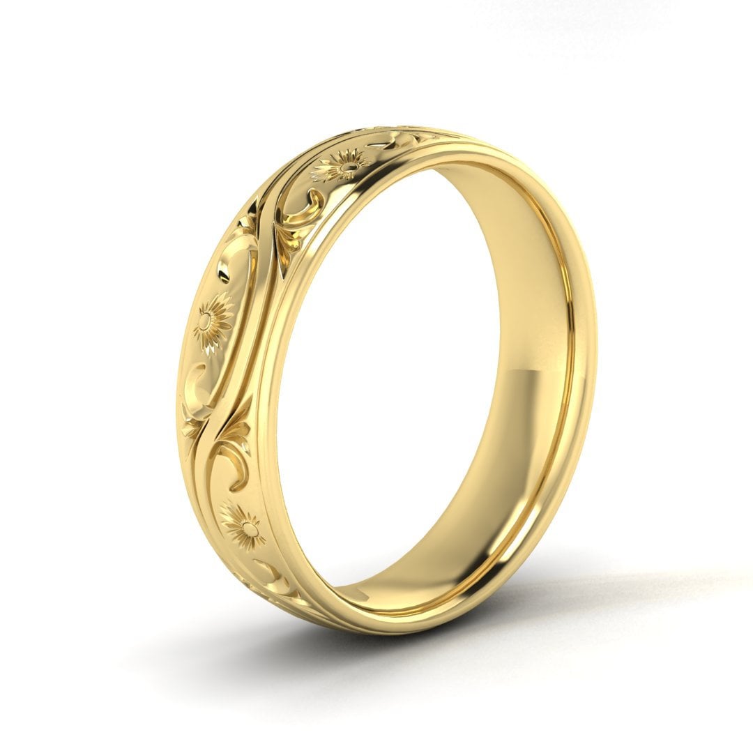 14K 18K Solid Gold Wedding Ring for Men & Women, Yellow Gold Mens ...