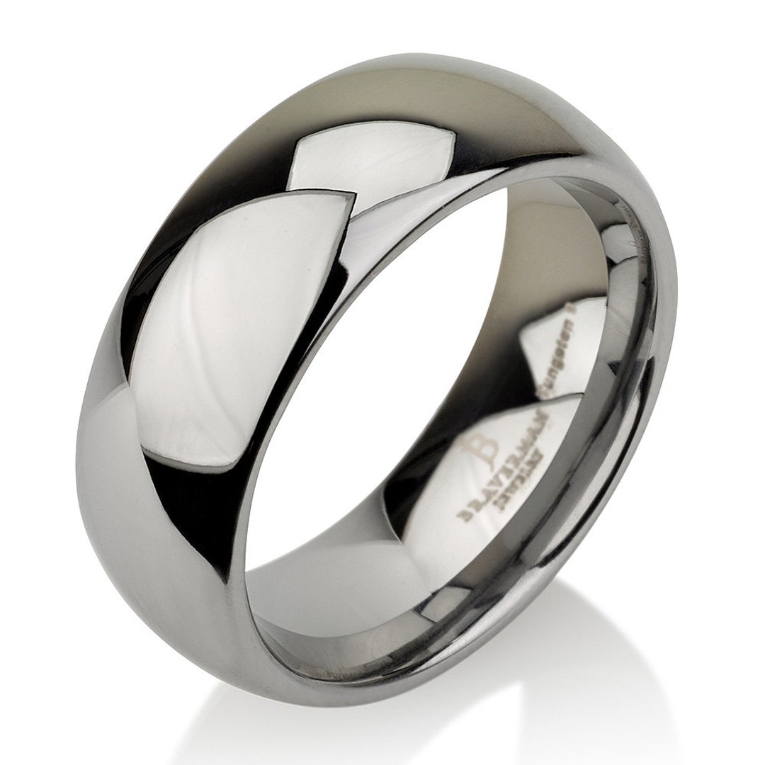 Domed High Polish Tungsten Wedding Band,tungsten Wedding Ring,grooms ...