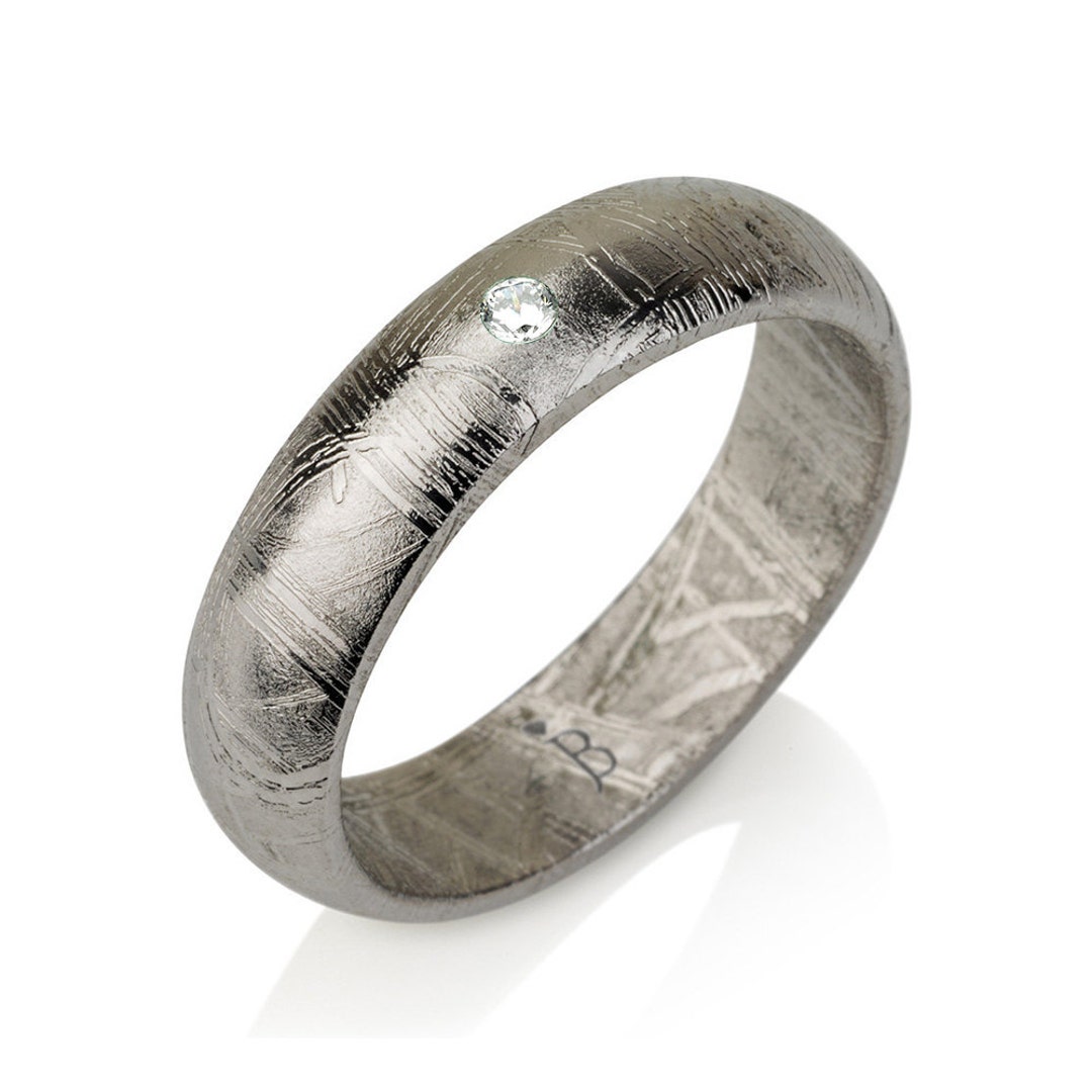 Diamond Meteor Ring 'root of Happiness' - Meteorite Ring - Natural ...