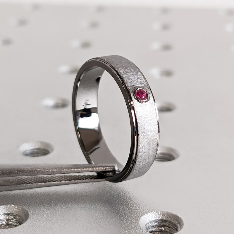Ruby Wedding Band - Etsy