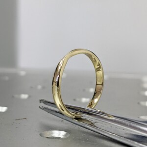 Bow Tie Shaped Gold Wedding Band, 14k White/yellow/rose Gold, Pinched ...