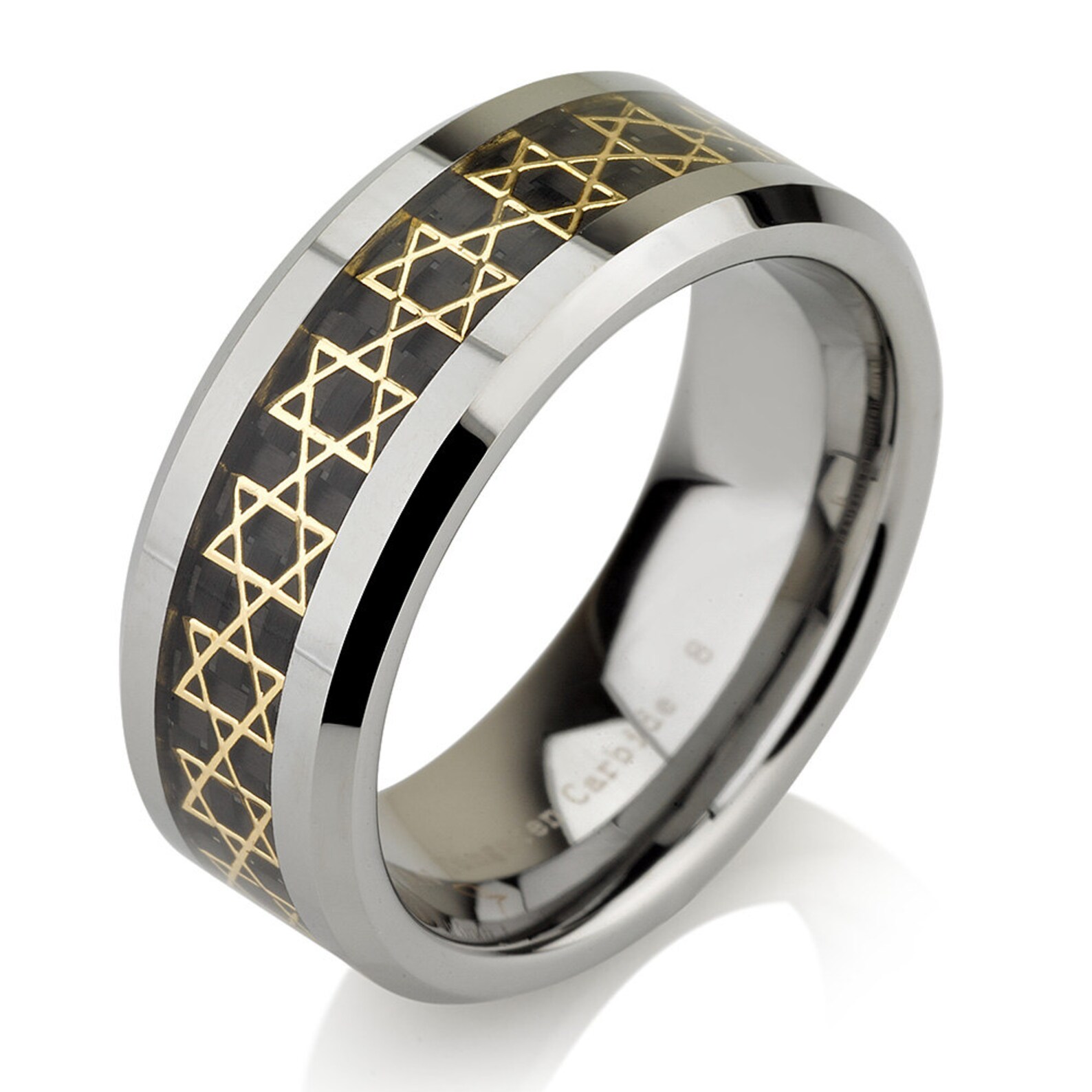 Mens Wedding Bands Jewish Jewelry Jewish Ring Tungsten - Etsy