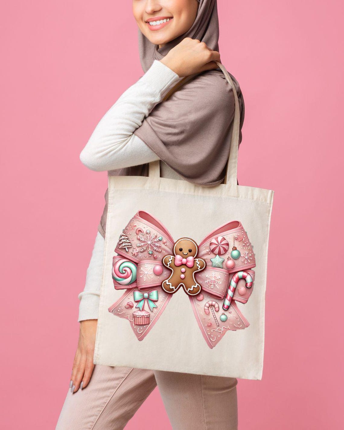 Christmas Coquette Bow Png, Pink Christmas Sublimation Designs ...