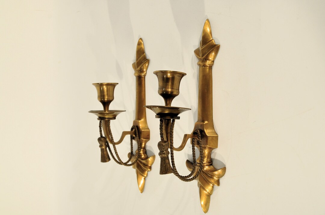 Set of 2 Wall Sconces Candle Holder/ Paris Apartment Chateau Chic ...