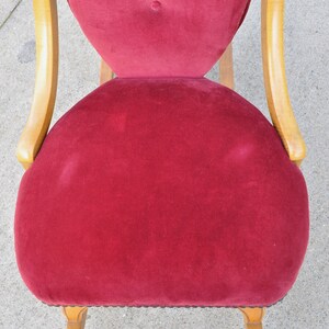 Mid Century Red Velvet Rocking Chair by Elferdink Nantucket Furniture ...