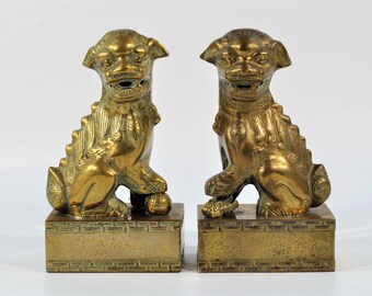 Brass Bookends Dogs - Etsy