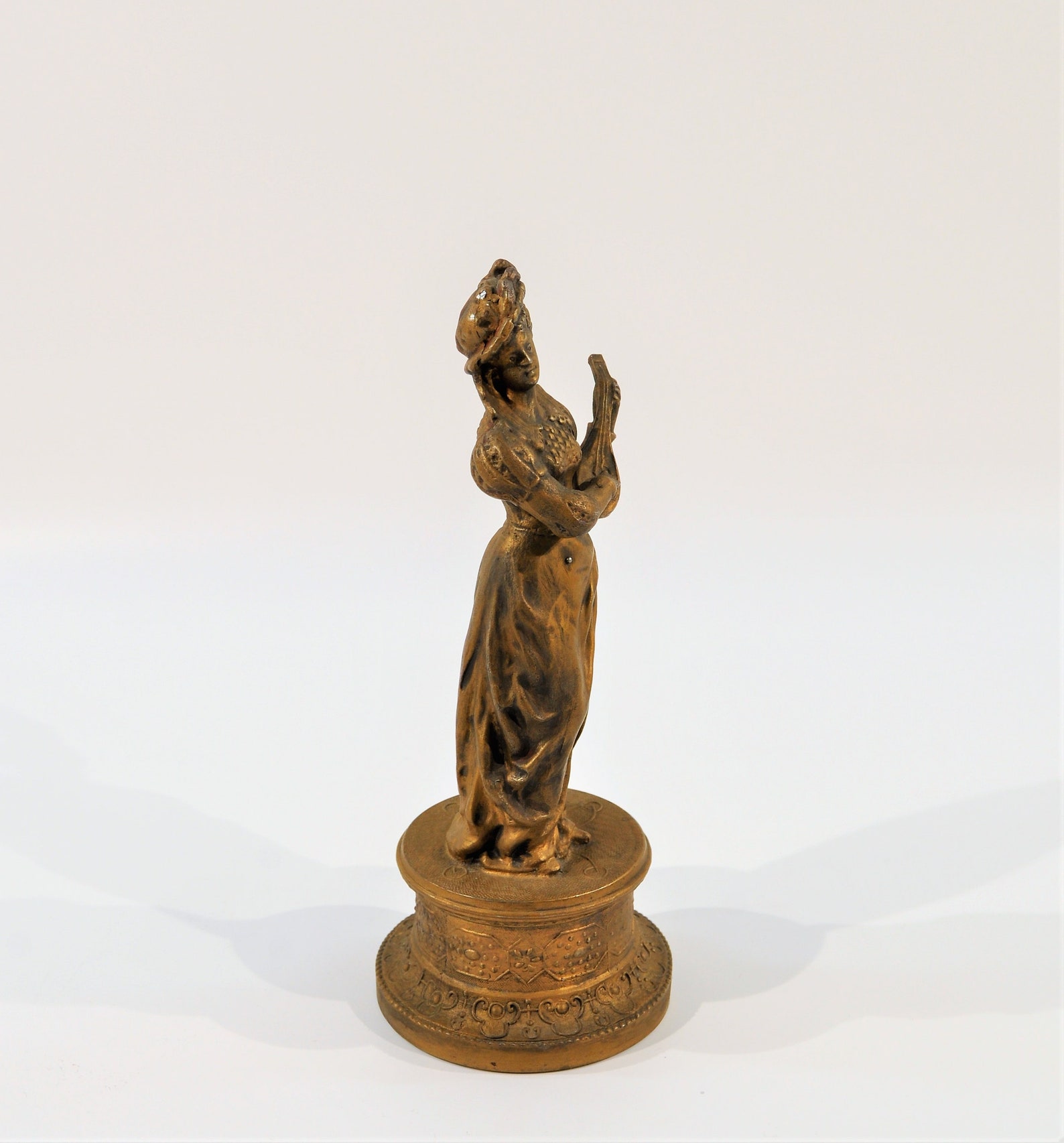 Art Nouveau Brass Woman Statue - Etsy