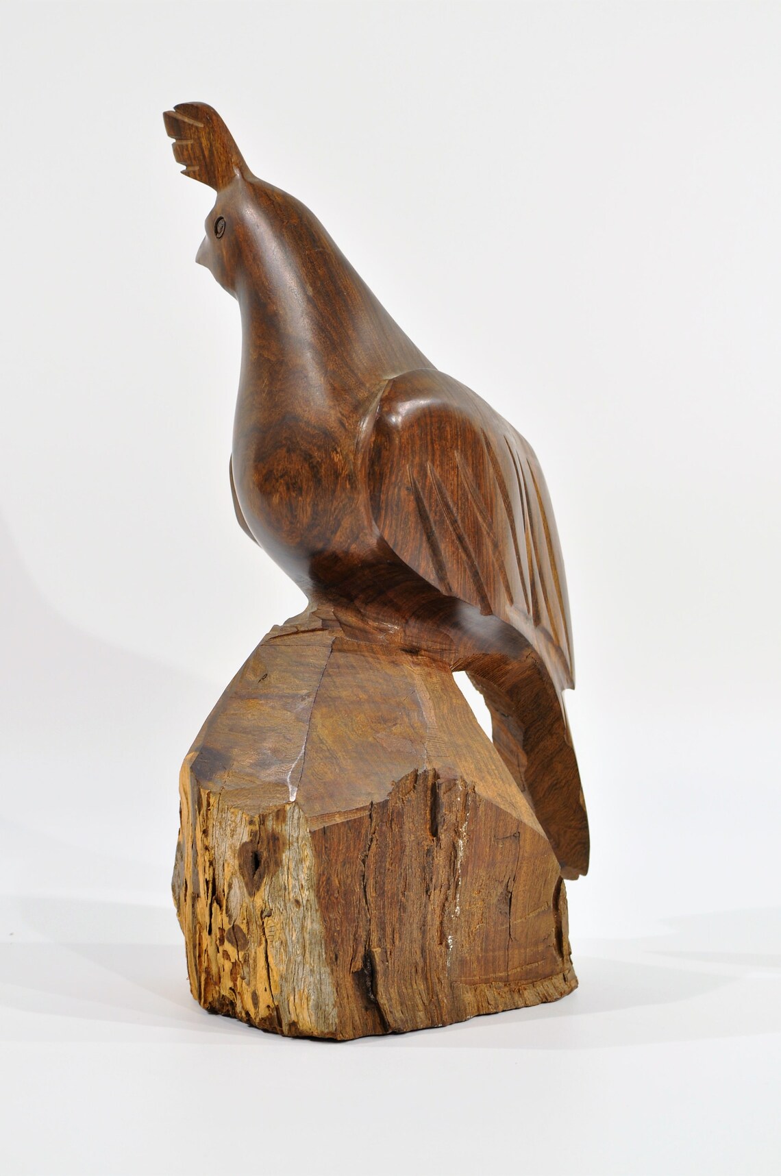 Large 12'' T Quail Statue Set of 3 /ironwood Hand - Etsy