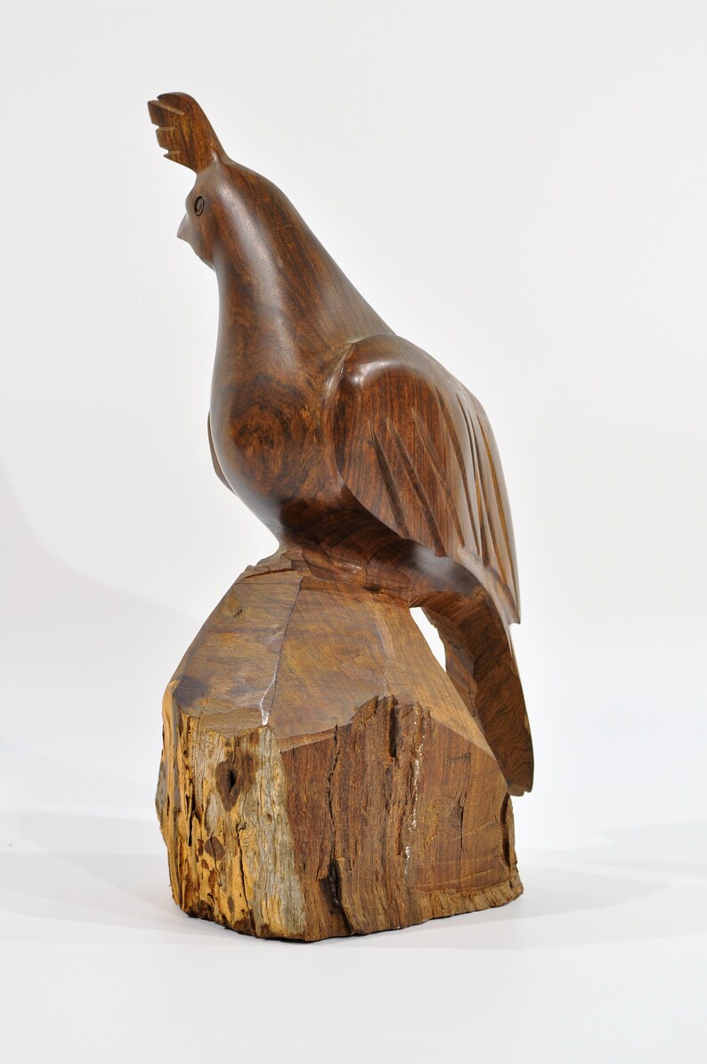 Large 12'' T Quail Statue Set of 3 /ironwood Hand Carved Quail Statues ...