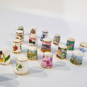 18 Pieces Vintage Thimbles- Antiques Thimbles -thimble Collection - Etsy