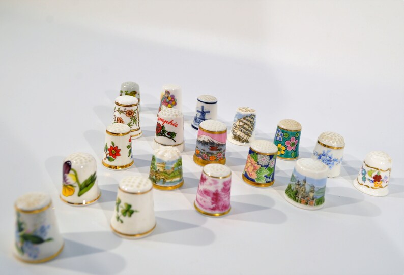 18 Pieces Vintage Thimbles Antiques Thimbles thimble - Etsy