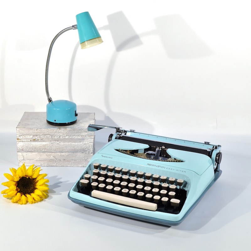 Blue Typewriter - Etsy