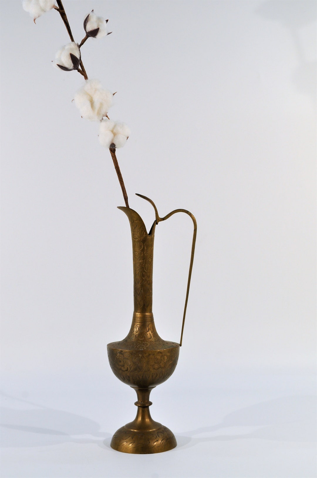 12''tall Brass Decorative Jug / Moroccan Jug Brass /bohemian Decor - Etsy