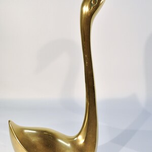 Large Mid Century Modern Brass Swan Set /bookends Brass Décor Desk ...